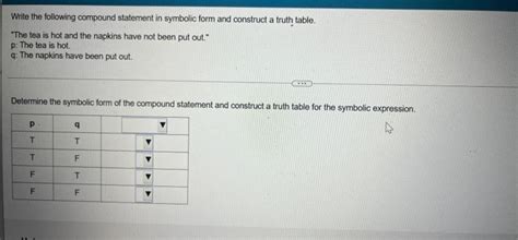 Solved Write The Following Compound Statement In Symbolic