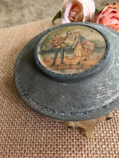 Frenchvictorian Antique Trinketpowder Box Antique Trinket Etsy
