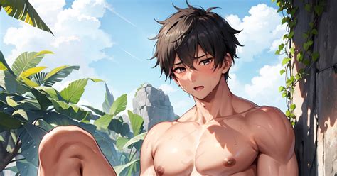 ゲイ 黒いパンツがパンパンにもっこりなる黒髪少年 noiのイラスト pixiv