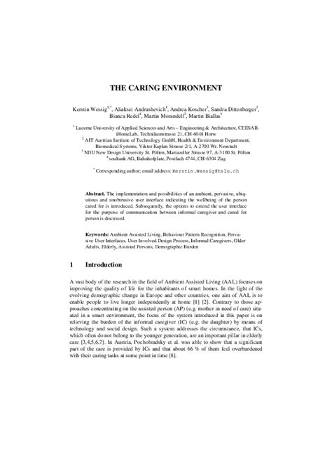 Pdf The Caring Environment