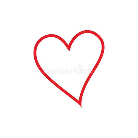 Heart Shape Thin Line Icon Linear Vector Symbol Stock Vector