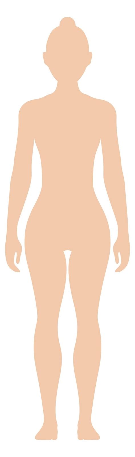 Figura Femenina Color Silueta Humana Cuerpo De Mujer Aislado Sobre