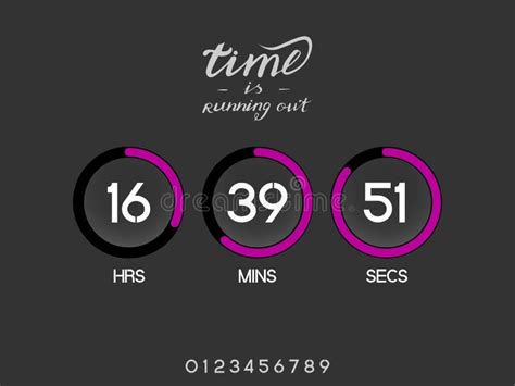 Countdown Timer Digital Counter Clock Vector Timer Stock Vector