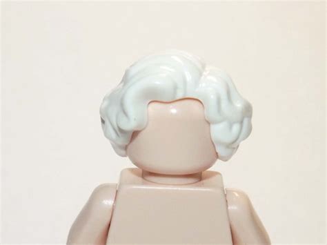 White Wavy Hair Piece For Minifigure Minifigureoutlet