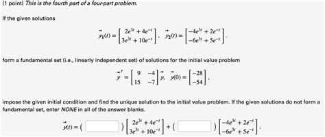 solved 1 point this is the fourth part of a four part