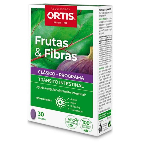 Frutas Y Fibras Clásico 30 Comprimidos Tránsito Intestinal