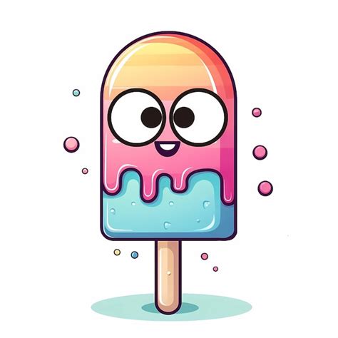 Premium Photo Cartoon Popsicle Illustration