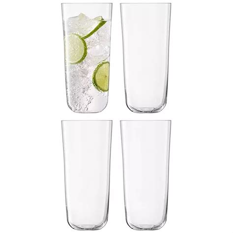 Lsa Set Of 4 Arc Highball Glasses 550ml Freemans