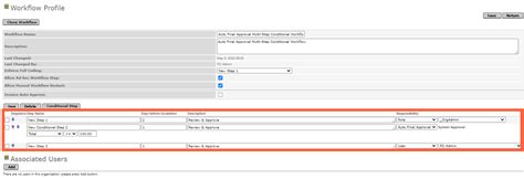 Workflow Tab