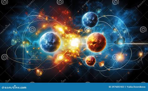 Subatomic Proton Particle Collision Nuclear Fusion Concept Stock Image Image Of Matter