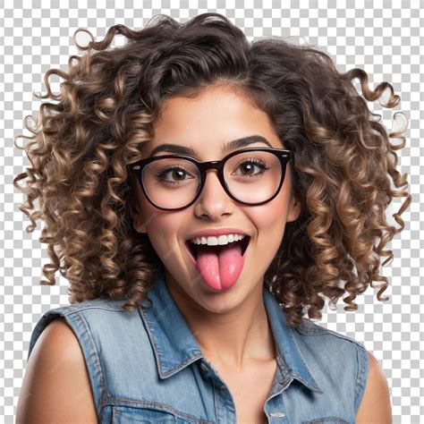 Premium Psd A Woman With Her Tongue Out And A Photo Of Her Tongue Out