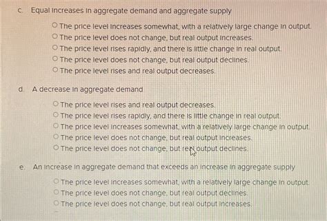 Solved C ﻿equal Increases In Aggregate Demand And Aggregate