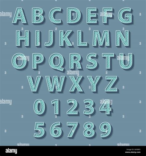Retro Style Alphabet Vector Concept Illustration Stock Vector Image And Art Alamy