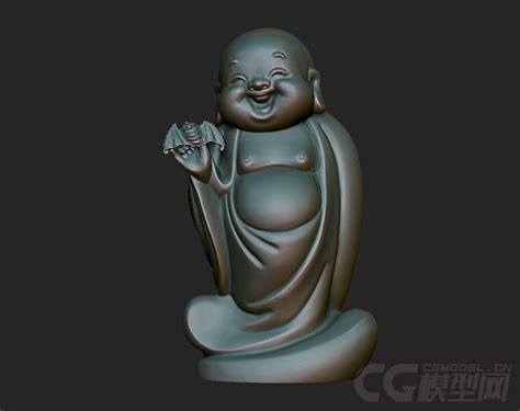 中式雕塑模型 小福六模型 佛像雕塑模型库 3ds Maxmax模型下载 Cg模型网