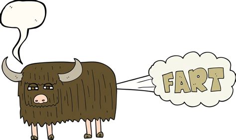 Speech Bubble Cartoon Hairy Cow Farting 36332796 Png