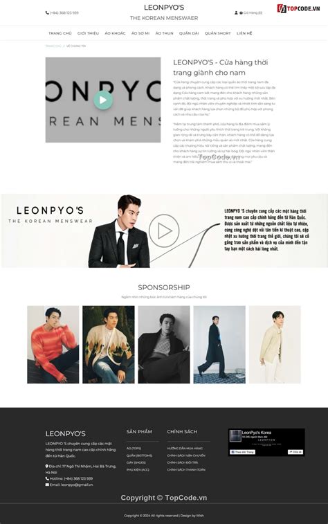 Code đồ án Code Php And Mysql Website Bán Quần Áo Thời Trang Nam Full Code Mvc Database