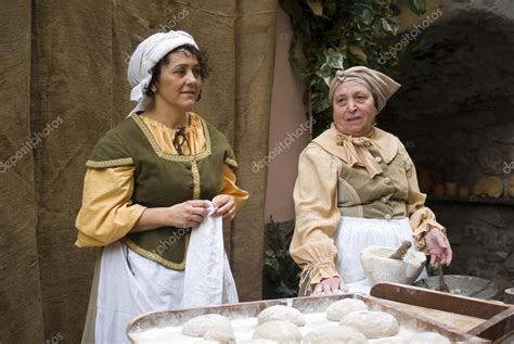 Bakers Participants Of Medieval Costume Party Stock Editorial Photo