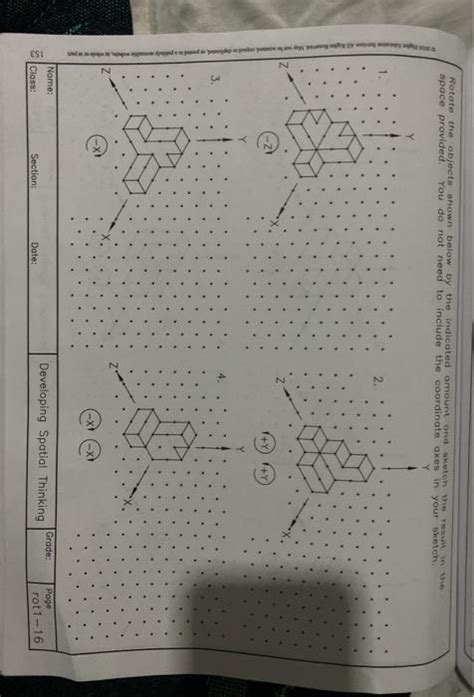 solved rotate the objects shown below by the indicated