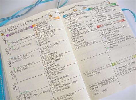 Weekly Spread Ideas For Your Bullet Journal Square Lime Designs