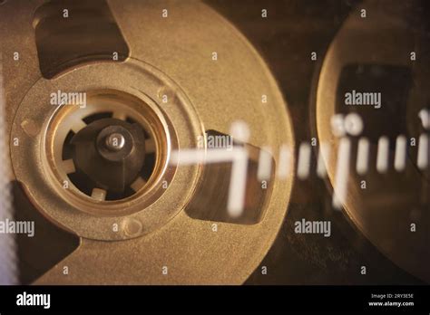 Cassette Tape Player Rolling Macro Shot A Retro Music Template With