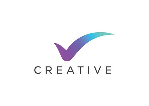 Minimal Check Mark Logo Vector Template Modern Check Mark