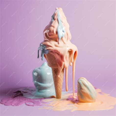 맛있는 아이스크림 녹는 무료 사진