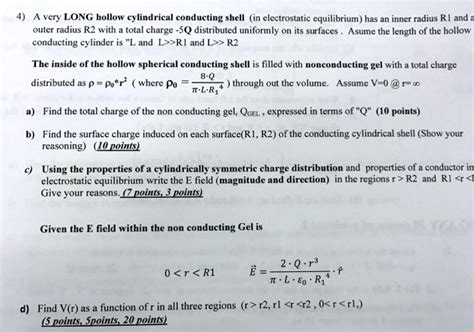 Solved A Very Long Hollow Cylindrical Conducting Shell In