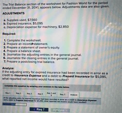 The Trial Balance Section Of The Worksheet For Worksheets Library