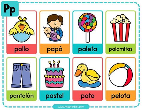 Palabras Con P Sílabas Pa Pe Pi Po Pu Palabras Con P Enseñar A Los