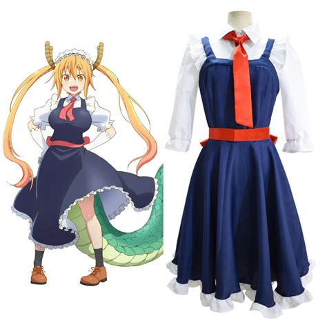 Miss Kobayashi‘s Dragon Maid Tohru Costumes Cosplay Dress Halloween Ca