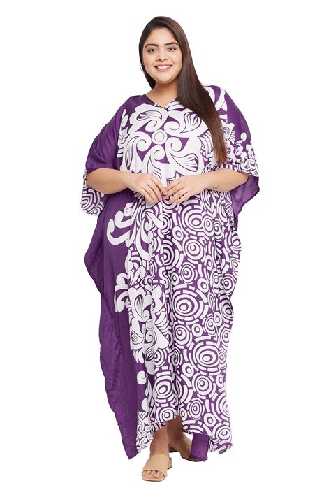 Oussum Women Kaftans Dresses Caftan Long Maxi Printed Dress For Ladies