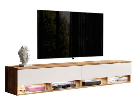 Lowboard Alyx 200 Cm Mit Led Wotanweiß Kaufen Home24