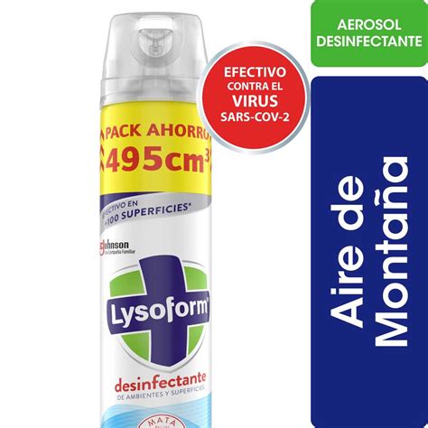 Desinfectante De Ambientes Original Aero 495ml Lysoform Jumbo