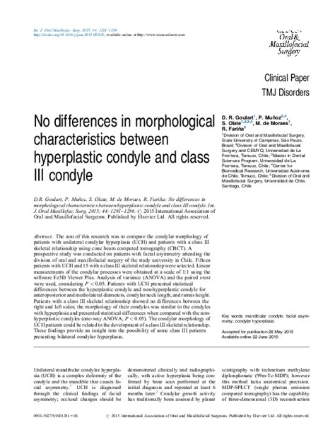 Pdf No Differences In Morphological Characteristics Between