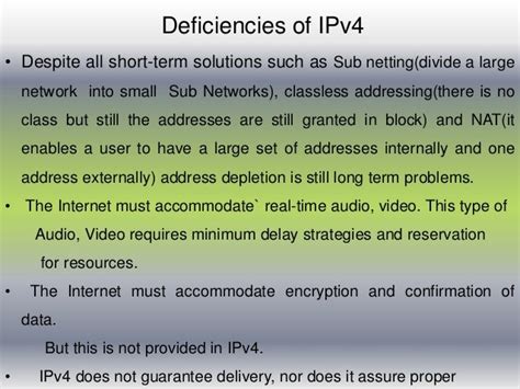 Presentation Of Ipv4 Disadvantage Ipv6 Advantage And Transation From