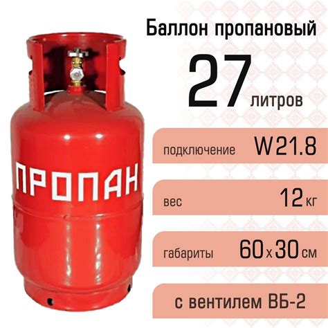 Баллон пропановый газовый 27л с ВБ 2 НЗГА Беларусь купить с