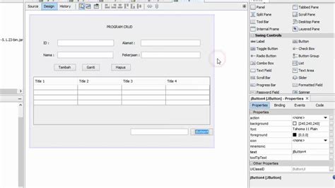 Tutorial Java Netbeans Cara Membuat Program Crud Dengan Mysql Youtube