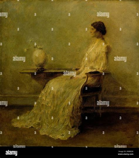 Lady In White No 2 Ca 1910 By Thomas Wilmer Dewing Born Boston Ma