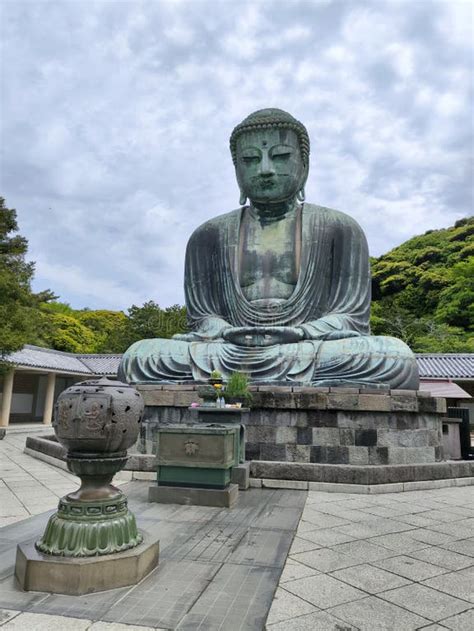 Great Buddha Statue Kamakura Daibutsu In Kamakura Japan Editorial