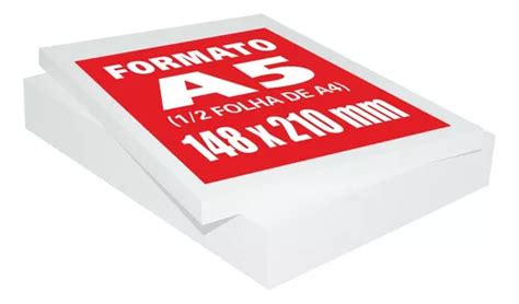 1000 Folhas Papel Offset Branco 75g Sulfite A5 à venda em Taboão da