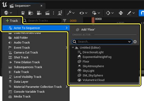 Sequencer Track List In Unreal Engine Unreal Engine 56 Documentation Epic Developer Community