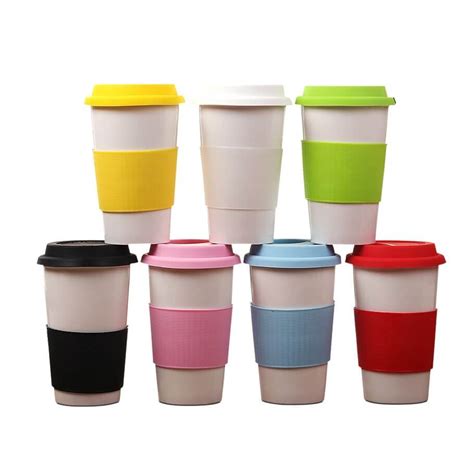 Ceramic Coffee Mug With Silicone Lid Sleeve Greenworks