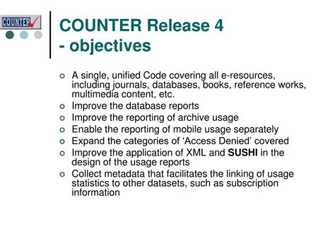 ppt release 4 of the counter code of practice for e resources and new