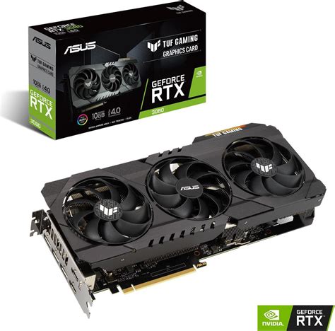 ASUS TUF Gaming NVIDIA GeForce RTX 3080 TUF-RTX3080-10G-GAMING Video ...