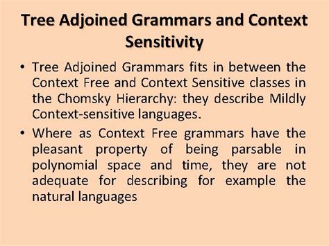Tree Adjoining Grammar Definition Treeadjoining Grammar Tag Is