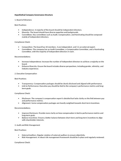 Corporate Governance Structure Pdf