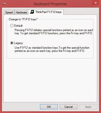 Yuttapol Nitisupakul การตงคาใหกดปม F1 ไดโดยไมตองกดปม Fn บน Lenovo ThinkPad