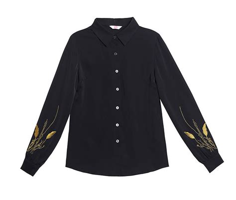 Badubg Нов модел дамска риза с класическа яка и бродерия на ръкава