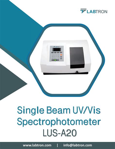 Single Beam Uv Visible Spectrophotometer Lus A20 Operating Manual