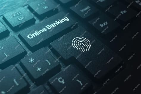 Premium Photo Pc Keyboard With Online Banking Concept On Button And